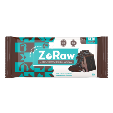 ZoRaw Dark Chocolate Bar with Protein 52 g – TrulyMarket.ca